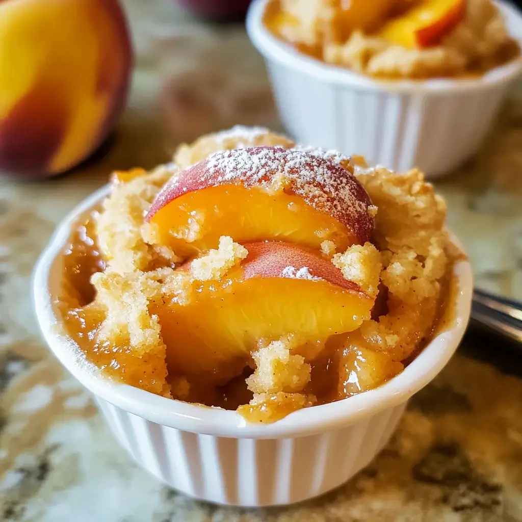 Mini Peach Cobbler Cups - Family cooks club