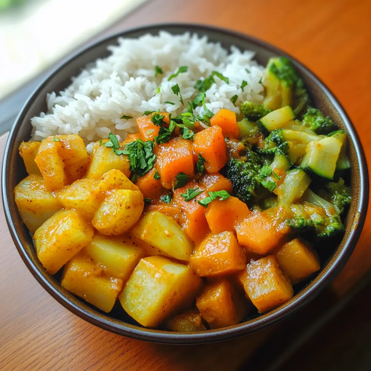Easy, Delicious Creamy Vegetable Curry Rice Bowl You’ll Crave